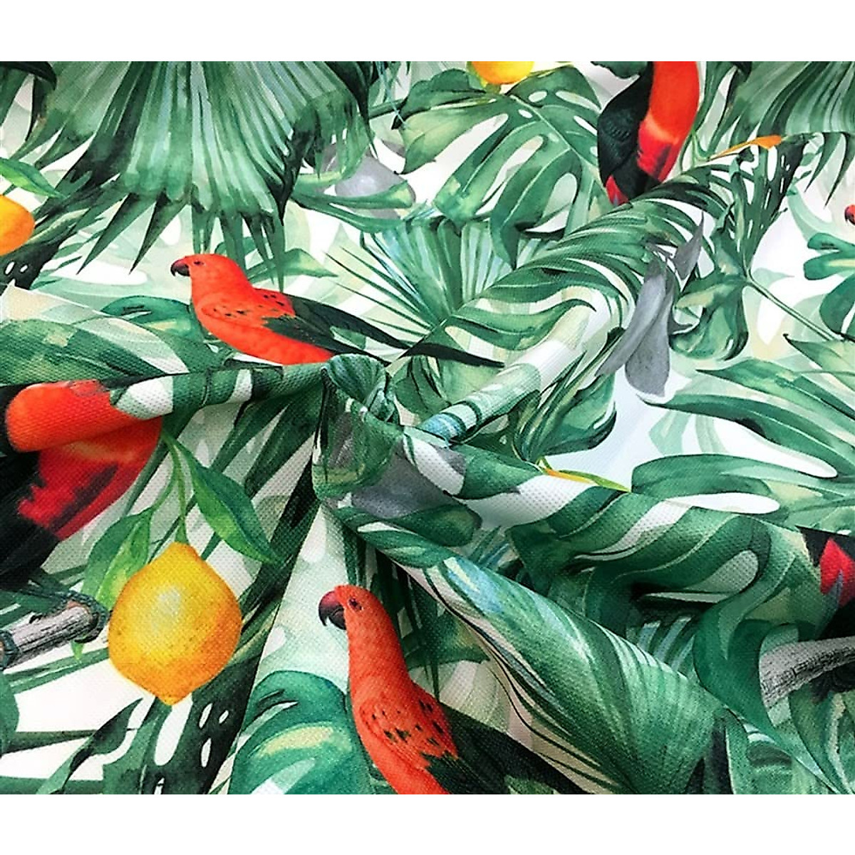 Tropical Toucan Birds,Lemons Floral Print Upholstery Fabric(200x140cm)-HDTF-0642-200