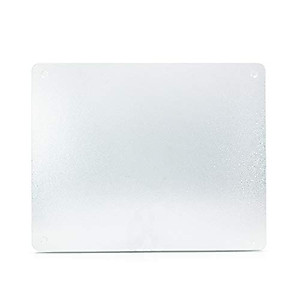 Vance 12 x 10 inch Clear Surface Saver Tempered Glass Cutting Board | Best Kitchen Chopping Board for Food Prep | BPA-Free | Non-Porous