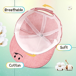 Dot Partten Baby Caps Summer Girl Boys Sun Hat With Ear Spring Summer Newborn Photography Props (Pink),One Size