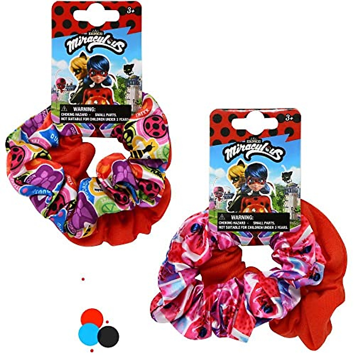 Miraculous Ladybug Hair Accessories Set - Bundle with Miraculous Ladybug Hair Scrunchies, Ponytail Holders, Hair Clips, and More (Toddler Accessories for Girls)