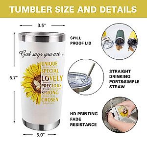 Paayna 20 oz You Are Awesome Purple Glitter Stainless Steel Tumbler with Lid and Straw, Vacuum Double Wall Insulated Affirmation Coffee Cup, Inspirational Quote Travel Mug Gifts for Women Girls