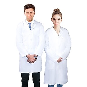 DR Uniforms Unisex Lab Coats - 100% Cotton - Sanforized to Prevent Shrinking- Laboratory Coat for Students and Professionals (XS)