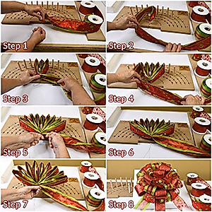 Pro Bow - The Hand Bow Maker (Large), Patented - Make Custom 3 Ribbon Bows for Holiday Wreaths and More