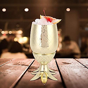 Fdit Stainless Steel Pineapple Cocktail Mixer Drinking Shaker Bar Accessories Pineapple Shape Cocktail Cup