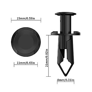 Alpha Rider 100pcs 8mm Fender ATV Push Retainer Clips Fastener for Honda Suzuki Kawasaki Polaris Sportsman Rangers Rzr Replace 7661855