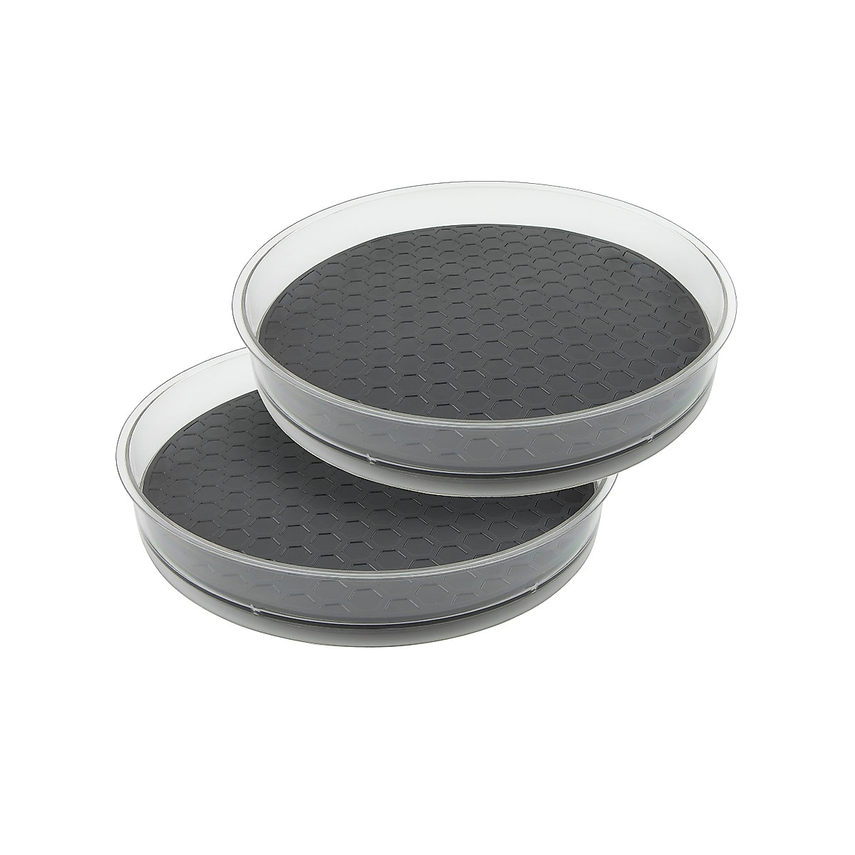 Spectrum Hexa Medium Lazy Susan - Set of 2 - Revolving Storage Tray for Refrigerator, Pantry, Cabinet, Table, & Shelf Organization/Perfect for Spices, Condiments, Produce, & More