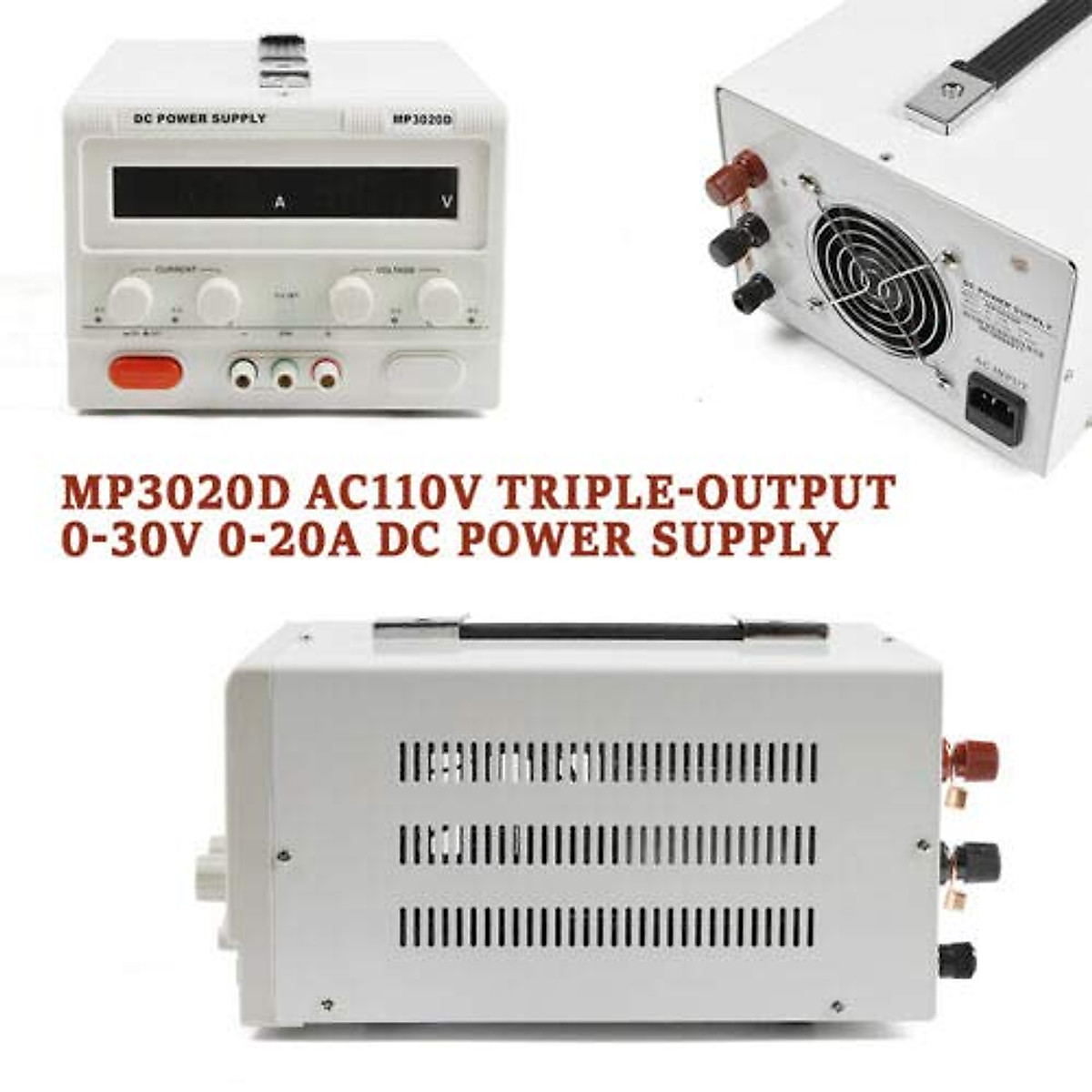MP3020D DC Power Regulated Supply Variable Adjustable Switching 0-30V Regulated Bench Supply Lab Power Supply Regulated Variable Power Line 0-20A LED Testing Adjustable