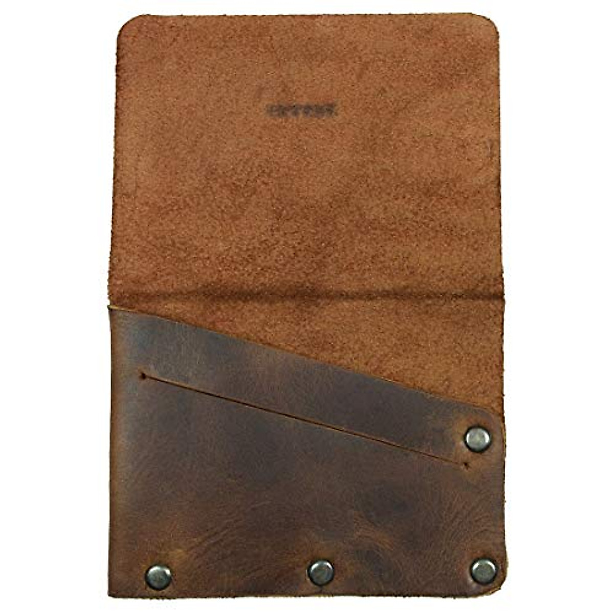 Hide & Drink, Leather Riveted Card Holder, Cash Wallet, Travel Case Organizer, Accessories, Handmade Includes 101 Year Warranty :: Bourbon Brown