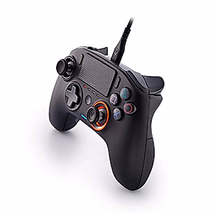 NACON PlayStation 4 Controller - Wired, USB-C, 4 Configurable Shortcut Buttons, Dual Concave Customizable Sticks, LED Player Status Indicator