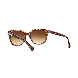 Coach HC8132 Sunglasses, Light Brown Confetti Tortoise/Brown Gradient, 57 mm