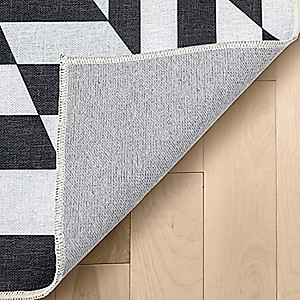 Well Woven Warp Hole Black & White 3D Vortex Optical Illusion 3'3" x 5' Bottomless Hole Area Rug