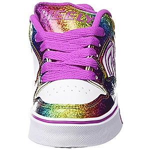 HEELYS Motion Plus (Little Kid/Big Kid/Adult) White/Rainbow/Hot Pink 3 Little Kid M