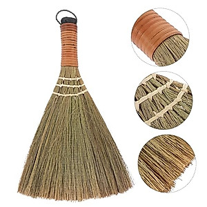 JEWEDECO Household Brooms House Broom Mini Straw Broom Desktop Duster
