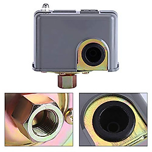 FTVOGUE 40-60PSI 110V-230V Water Pump Pressure Control Switch Adjustable Double Spring Pole
