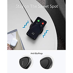 Anker Wireless Charger with Power Adapter, PowerWave II Pad, Qi-Certified 15W Max Fast Wireless Charging Pad for iPhone 14/14 Pro/14 Pro Max/13/13 Pro Max, Galaxy S10 S9 S8, Note 10 Note 9 & More