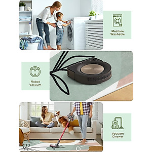 Wonnitar Boho Art 5x7 Rug,Washable Modern Abstract Living Room Area Rug,Minimalist Aesthetic Non-Slip Throw Rug for Bedroom,Non-Shedding Print Indoor Floor Carpet for Dorm Den,Pink/Green