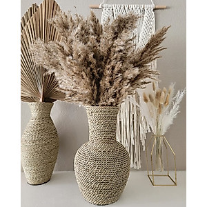 95PCS Dried Flowers Pampas Grass Boho Decor, Dried Pampas Grass for Boho Home, Wedding, Baby Shower Decorations, Bunny Tails Dried Flowers, Table Decor Home Decorations