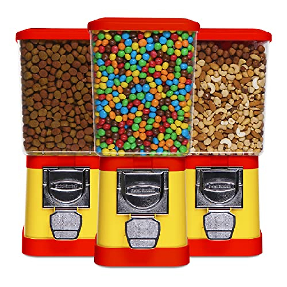 Candy Dispenser - Home Vending Machine - Red and Yellow Candy Vending Machine Without Stand - Candy Machine Dispenser - Nuts Pet Food Vending Dispenser