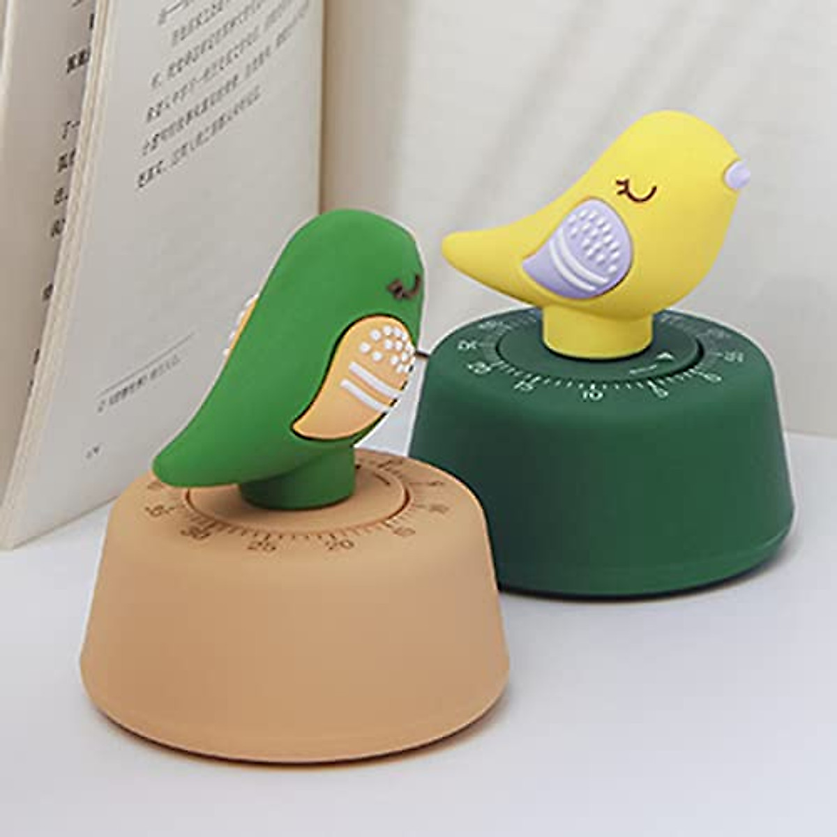 Cooking Timer 60-Minute Loud Ring ABS Small Bird Wind Up Clock Alarm Kitchen Accessories Cooking Timer
