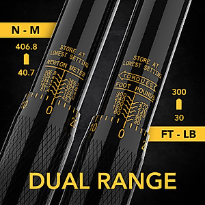 LEXIVON 3/4-Inch Drive Click Torque Wrench 30~300 Ft-Lb / 40.7~406.8 Nm (LX-185)