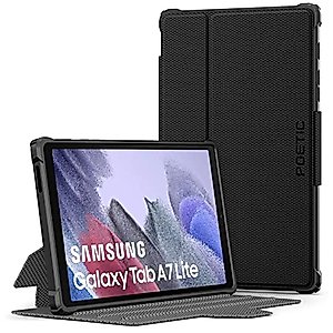 Poetic Explorer Heavy Duty Folio Case Designed for Samsung Galaxy Tab A7 Lite 8.7 Inch (SM-T220/T225/T227),Two Layers Tough Drop Protection Stand Protective Case Cover, Black