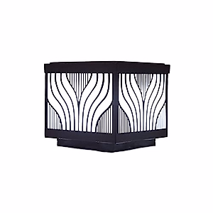 CZLZY Modern Simple Metal Square LED Column Light Solar Pillar Lamp Outdoor Post Light Fixtures Waterproof IP65 Villa Fence Gate Pedestal Light Courtyard Lawn DecorationLandscape Light