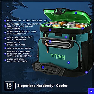 Arctic Zone Titan Deep Freeze 16 Can Zipperless HardBody Cooler, Pine