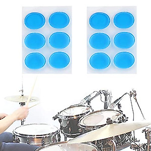 12Pcs Silicone Drum Dampeners Gel Pads,Drum Damper for Drums Tone Control