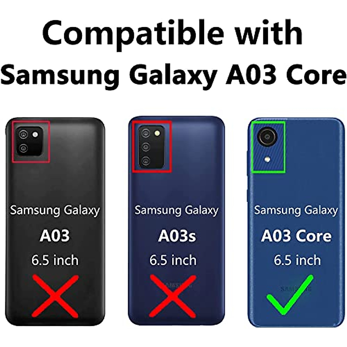 M MAIKEZI Samsung A03 Core case,Galaxy A03 Core case,with HD Screen Protector, Shock-Absorption Flexible TPU Bumper Soft Rubber Protective Case Cove for Samsung Galaxy A03 Core (Black Brushed TPU)