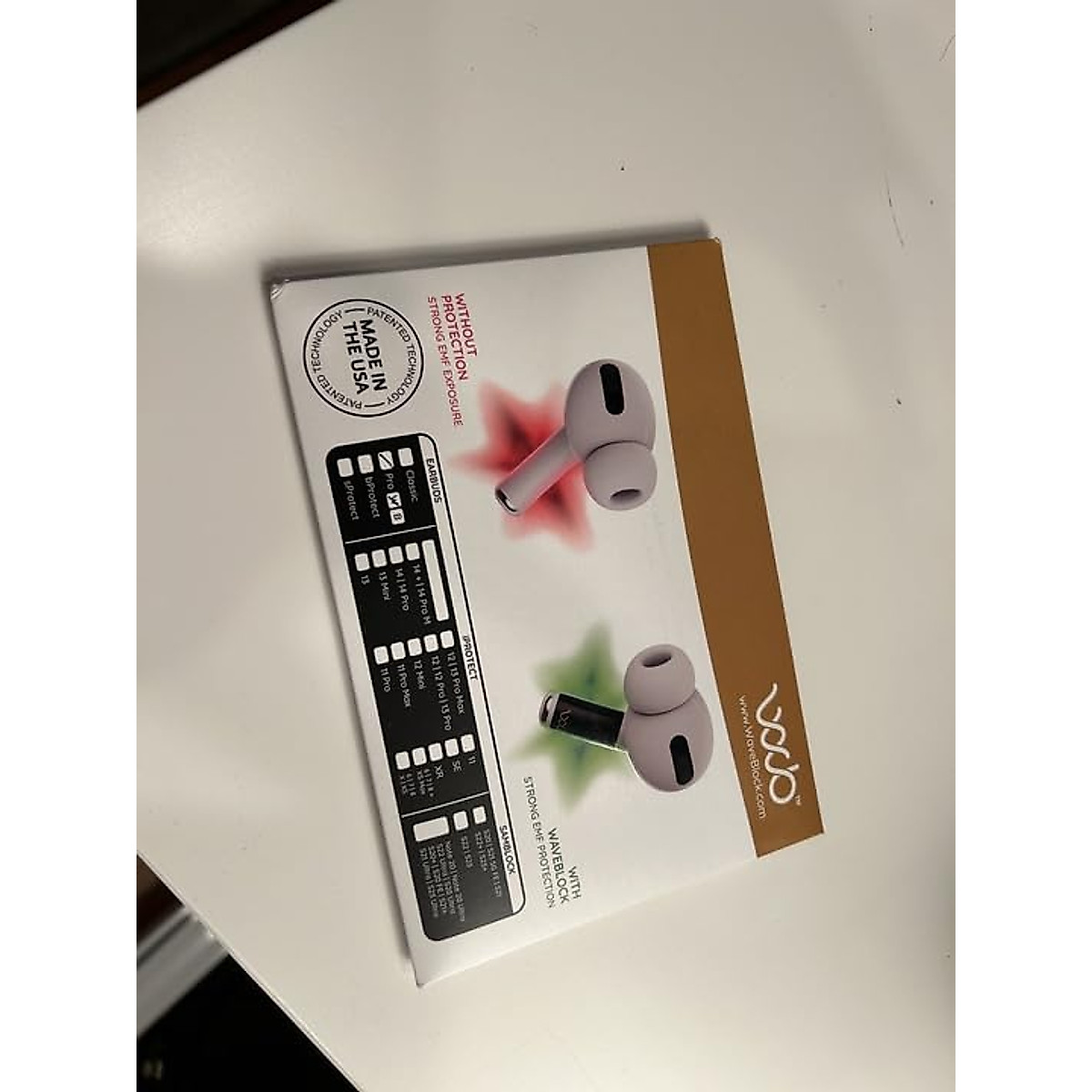 WaveBlock EarProtect Sticker for Iphone Ear phones, Harm Blocker for Iphone Ear phones, 5G Shield Reduction, Fits in Case, Tested in FCC Certified Lab