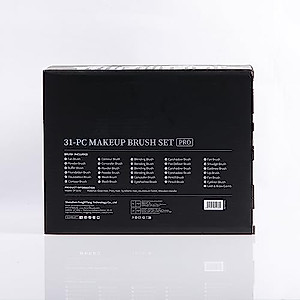 DUcare Professional Makeup Brushes Panda Series Makeup Brush Set Valentines Day Gifts 31Pcs Kabuki Foundation Blending Face Powder Blush Concealers Eye Shadows With Leather Case Organizer