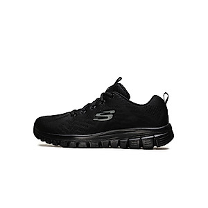 Skechers Women's Low-Top Trainers Sneaker, Black, 11
