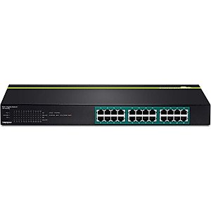 TRENDnet 24-Port Gigabit PoE+ Switch, LED Indicators, 370 Watt Power Budget, Rack Mountable with Hardware Included, TPE-TG240G,V1.1R, (Renewed)
