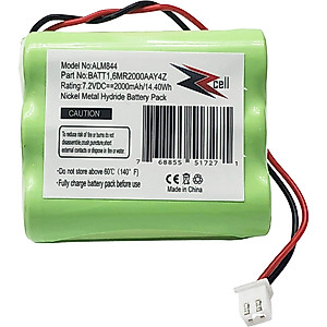 ZZcell® Battery Replacement for 2Gig BATT1, BATT1X, BATT2X, 6MR2000AAY4Z, GC2 2GIG-CNTRL2 2GIG-CP2, GCKIT311, 228844, Go Control Panel Alarm System 10-000013-001, PERS-4200, 7.2V, 2000mAh