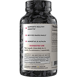 Crystal Star Beautiful Hair & Nail Supplement (60 Capsules) – Herbal Supplement Supports Thicker Stronger Hair & Nails – Horsetail, Nettle & Alfalfa – Non-GMO