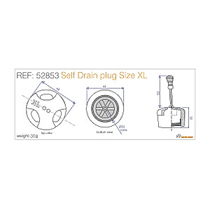 Pair Extra Large Kayak Gear Self Draining Scupper