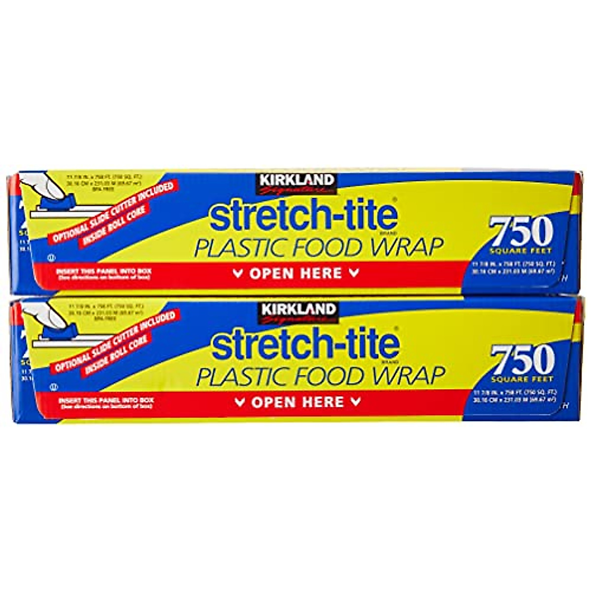 KIRKLAND SIGNATURE Stretch Tite Plastic Wrap Pack X 750' 1" (1500 Sq'),, None, 2.0 Count 2