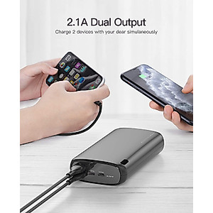 Kuulaa Plug-in USB C Portable Charger 5000mAh & 26800mAh USB C Power Bank Dual-Output Battery Pack