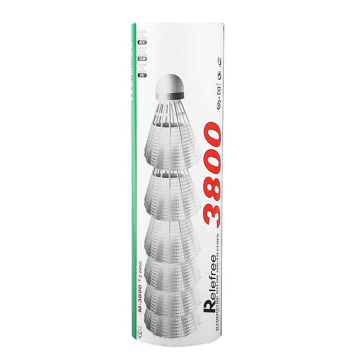 Dioche 12-Pack Nylon Shuttlecocks, White Badminton Shuttlecocks, Badminton Balls, Sports Hight Speed Training Badminton Birdies
