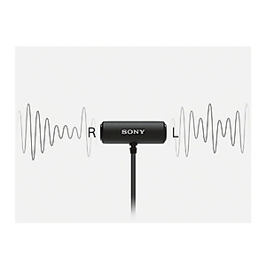 Sony ECM-LV1 Compact Stereo Lavalier Microphone Bundle with Hardshell Storage Case (2 Items)