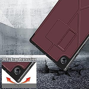Tablet PC Case Compatible with Samsung Galaxy Tab A8 2021 SM-X200 Tablet Case,Slim Stand PC Hard Back Shell Protective Smart Cover Case,Multi-Viewing Angles Folio Case Cover Auto Sleep/Wake Protective