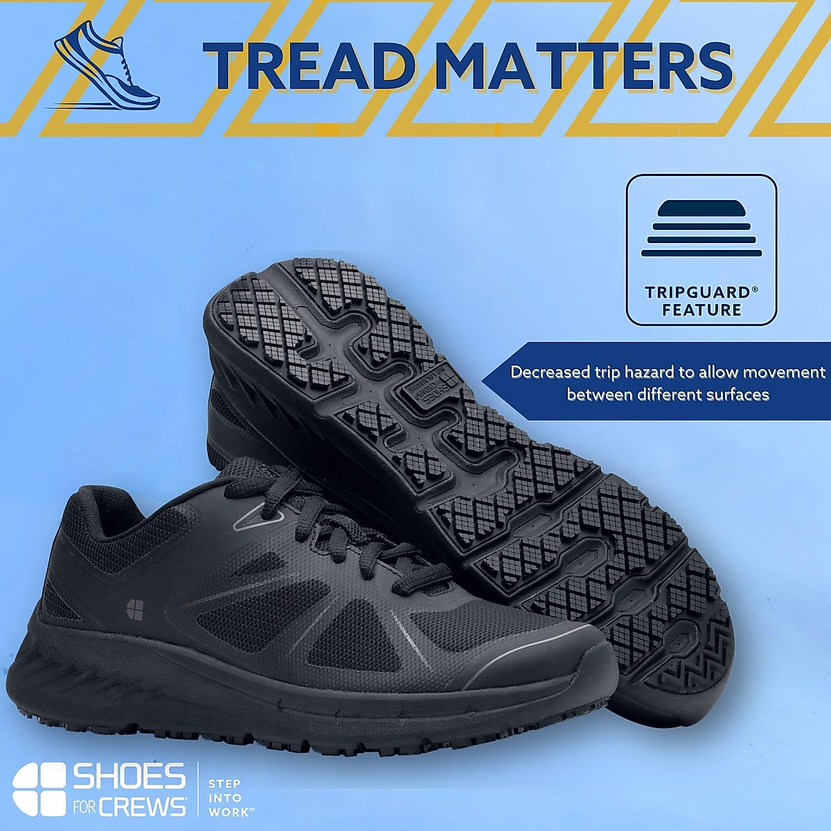 Shoes for Crews Vitality II, Women's Slip Resistant Food Service Work Sneakers, Black, 10 Wide US