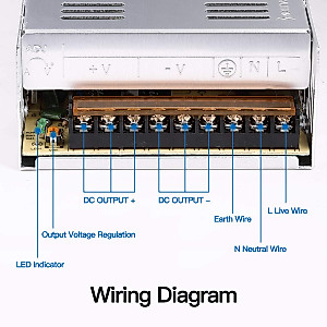 DC 12V 50A 600W Power Supply Adapter Transformer Switch AC 110V / 220V to DC 12V 20amp Switching Converter LED Driver for LED Strip Light CCTV Camera Security System Radio,Computer Project,3D Printer