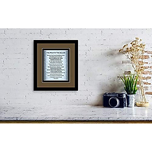 The Man in the Glass Poem by Peter Dale Wimbrow Sr Inspirational Home Decor Office Dad Grad Gift 8x10 Print (Blue)