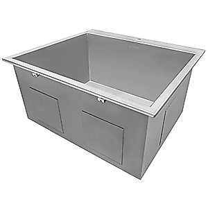 Ruvati Drop-in Topmount Laundry Utility Sink 25 x 22 x 12 inch Deep 16 Gauge Stainless Steel - RVU6010