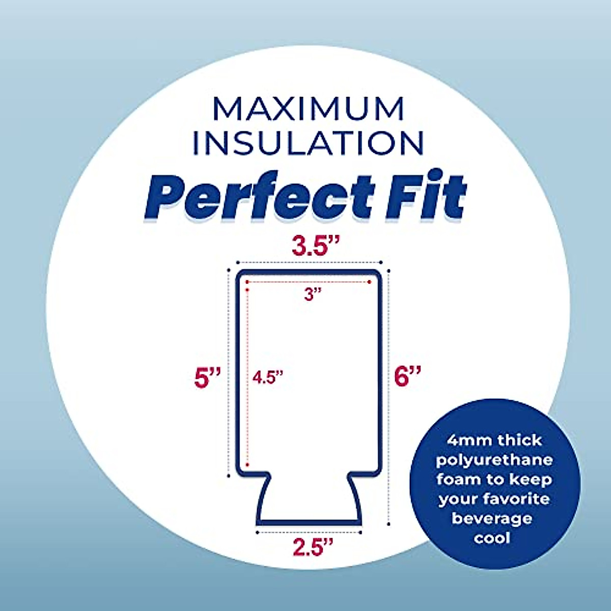 25 Pack Black Blank Slim Can Cooler Sleeves, Customizable Bulk Sublimation Can Coolers, Extra-Thick Collapsible Drink Insulator Sleeve, Beer Can Coolers for Party Beverages, PartyPrints