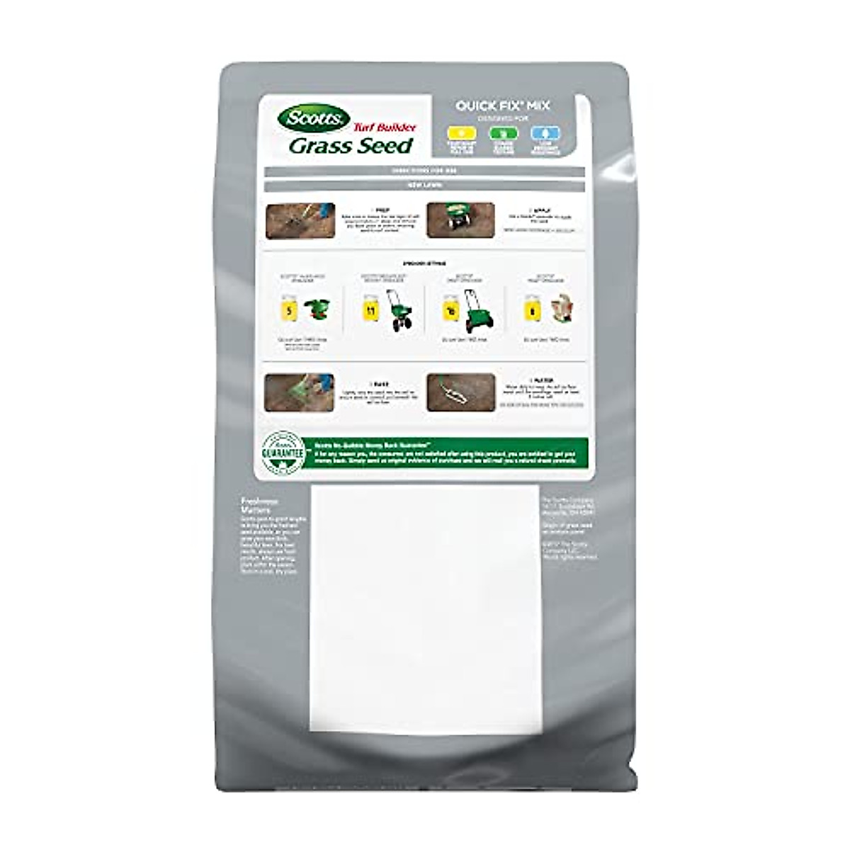 Scotts Turf Builder Grass Seed Quick Fix Mix Fast Growing Turf for a Temporary Lawn, Germinates in 4-7 Days, 3 lbs.