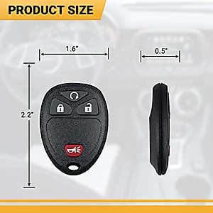 Key Fob Keyless Entry Remote Compatible with Chevrolet Silverado Avalanche Captiva Equinox Express Suburban Tahoe Traverse, GMC Sierra Acadia Savana Yukon, 4 Buttons Replacement OUC60221, OUC60270