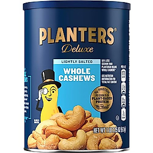 Planters Lightly Salted Deluxe Whole Cashews (1lb 2.25oz Canister)