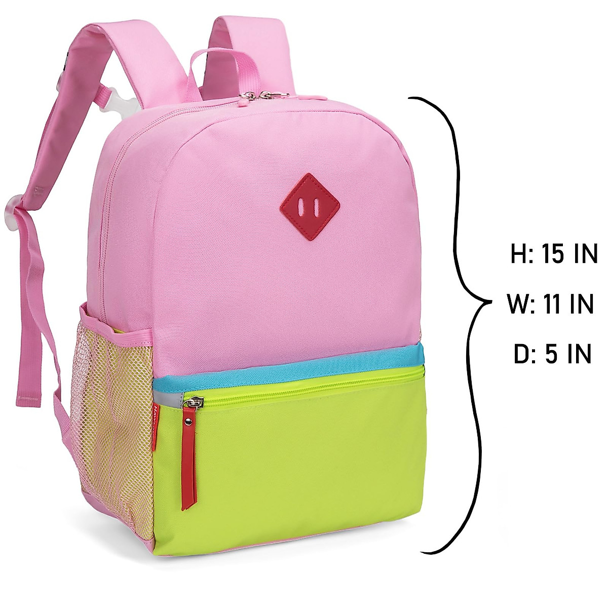 HawLander Preschool Backpack for Toddler Girls, Kids School Bag, Ages 3 to 7 years old, Small, Pink Yellow